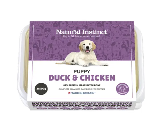 Natural Instinct Puppy Duck and Chicken 2x500g